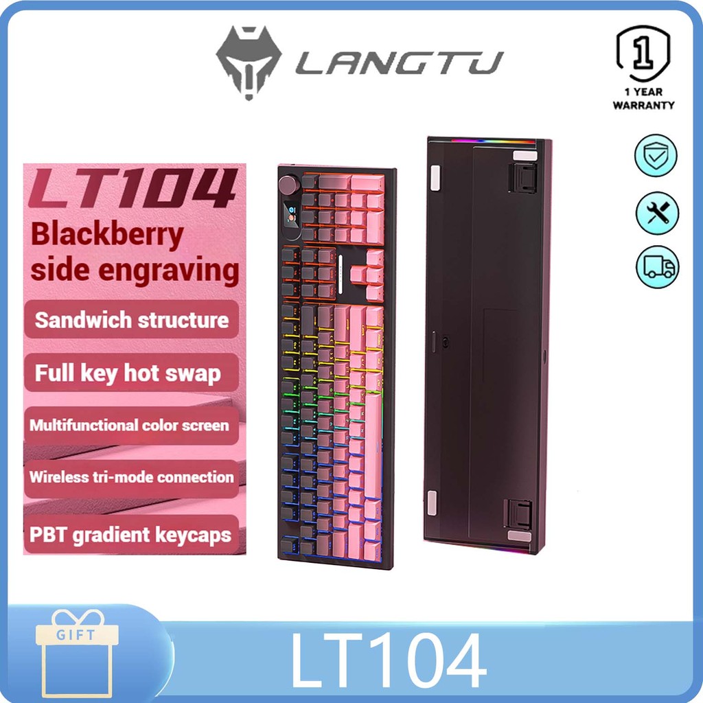 LANGTU LT104 customized mechanical keyboard three mode wireless ...