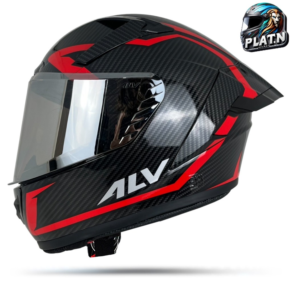 Alv GENESIS HELMET NEW CARBON FULL FACE PREMIUM SINGLE VISOR STANDART ...