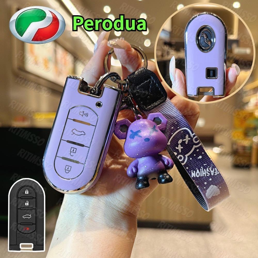 For Perodua Bezza / MYVI / Aruz Keyless Accessories Cute 4 Buttons TPU ...