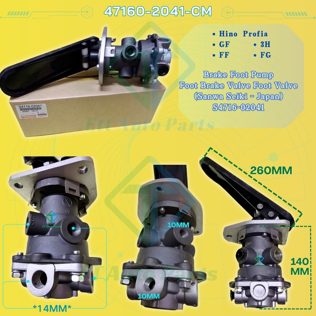 Foot Pump Valve / Injap Brek / Brake Foot Valve JAPAN Sanwa Seiki, Hino ...