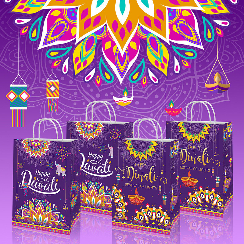Diwali Gift Box Paper Gifts Boxes Happy Deepavali Cake Candy Packaging ...