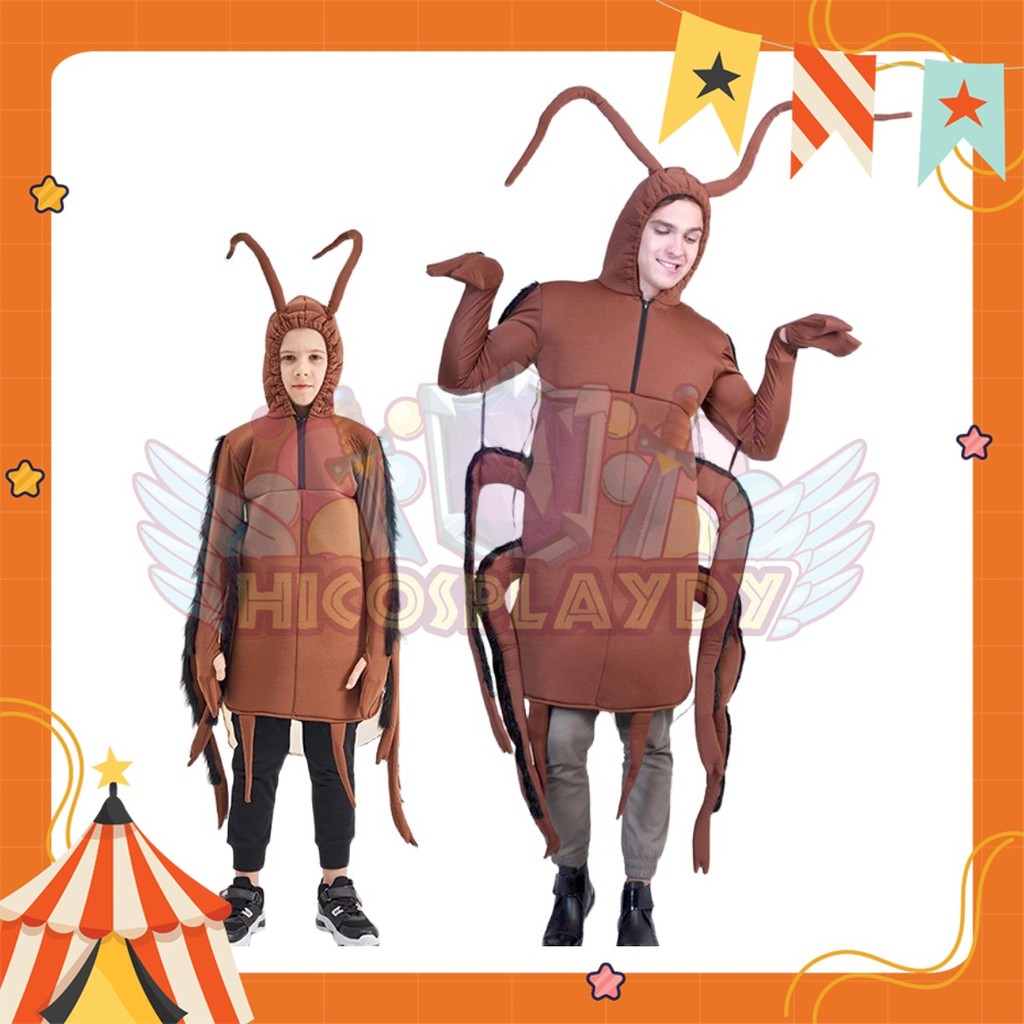 hiCosplayDy Kids Adult Cockroach Fancy Funny Footy Stage Halloween ...