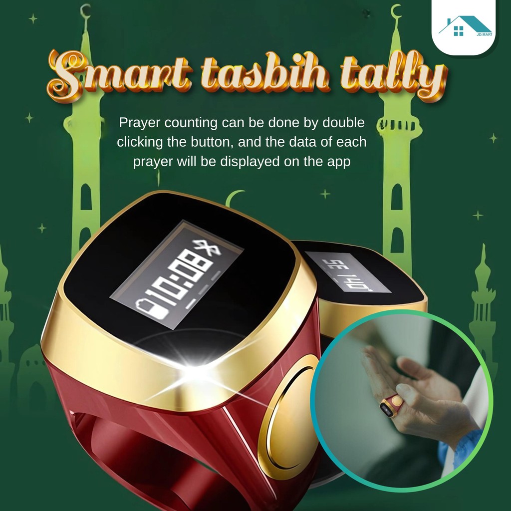 Smart Tasbih Tally Digital Counter For Muslims Prayer Time Vibration ...