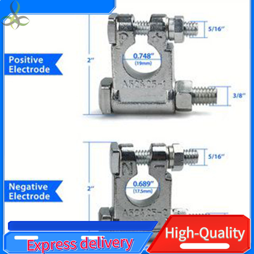 1 Pair Positive and Negative Automotive Battery Terminal Clamp Clip ...