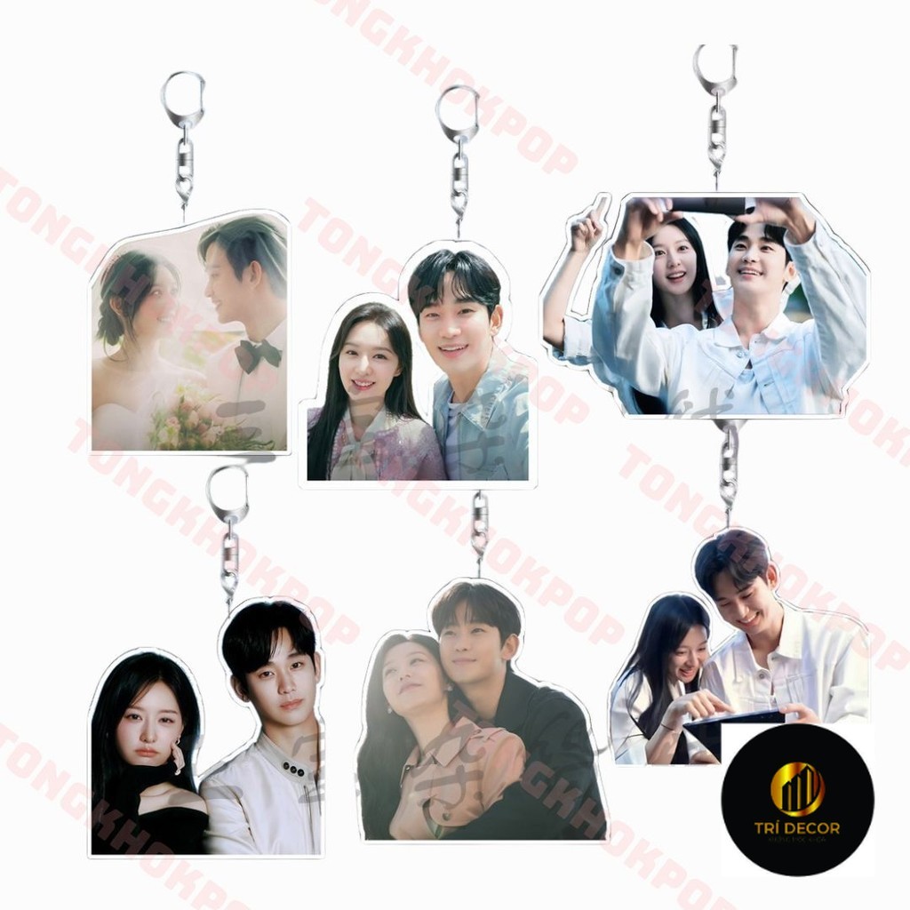 Kim Ji Won Kim Soo Hyun Queen of Tears couple keychain acrylic pendant ...