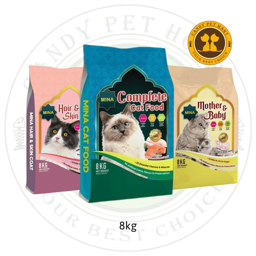 Mina Cat Food Chicken & Tuna/Mother & Baby/Hair & Skin Dry Cat Food ...