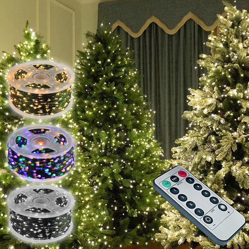8 Modes Christmas Tree Light String Usb Portable Christmas Decorative ...