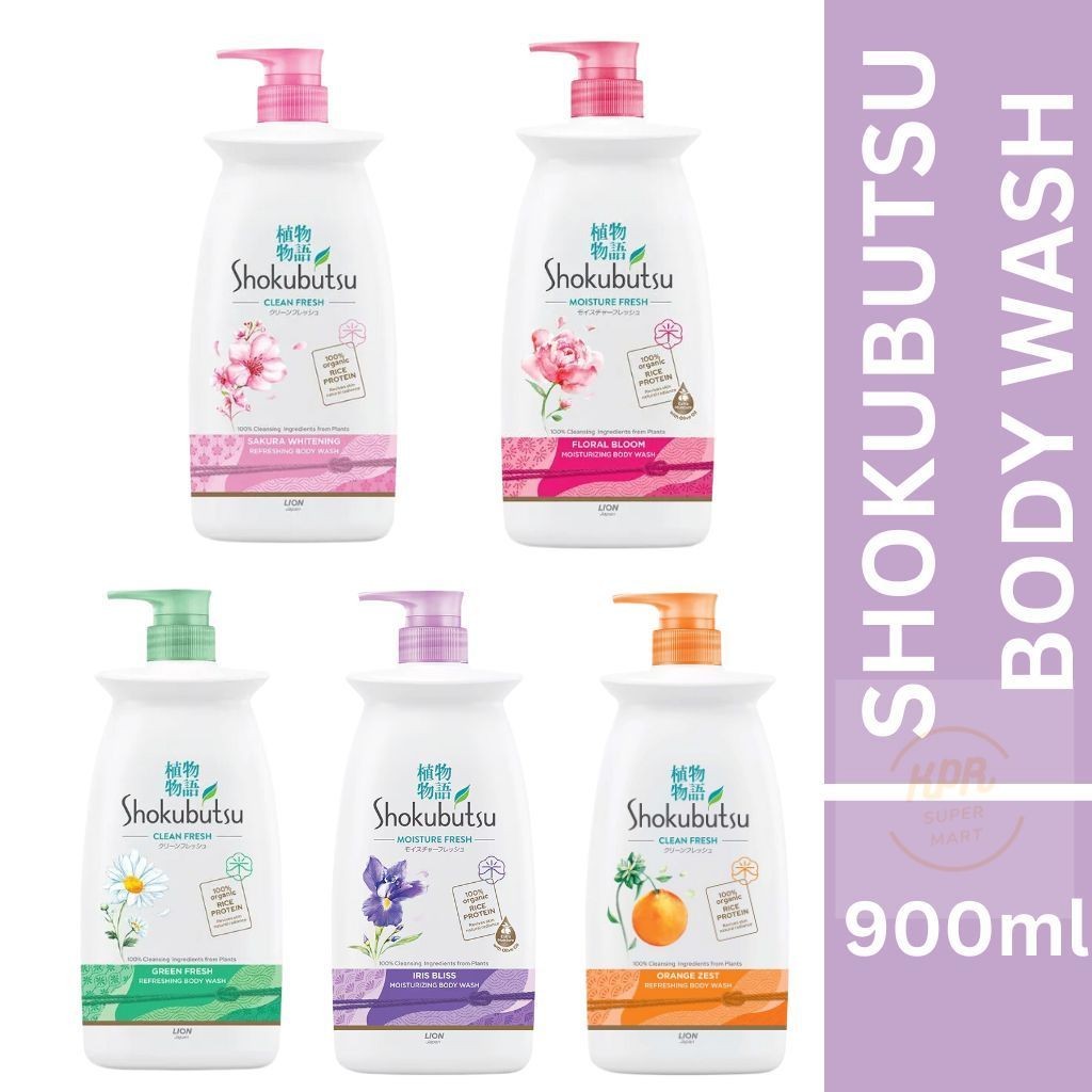 SHOKUBUTSU Clean Fresh Body Wash Bottle (900g) | Shopee Malaysia