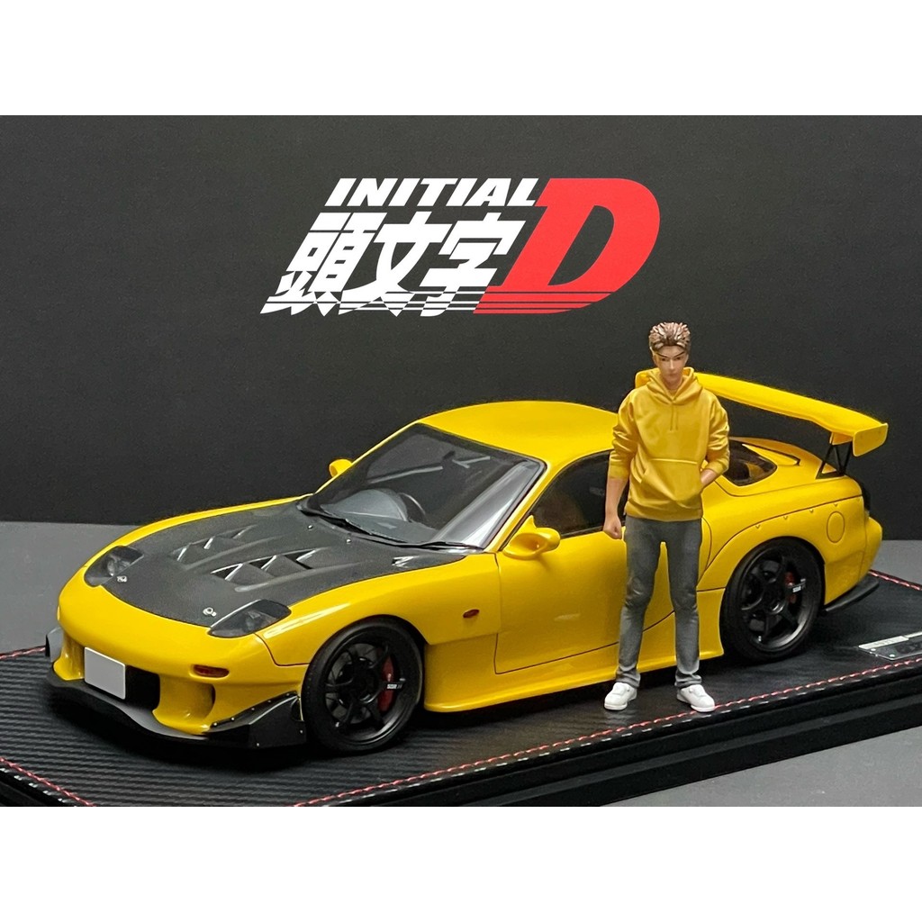 1/18 Initial D IG Ignition Mazda RX7 FD3S Initial D Keisuke Takahashi Comic Doll Edition Global ...