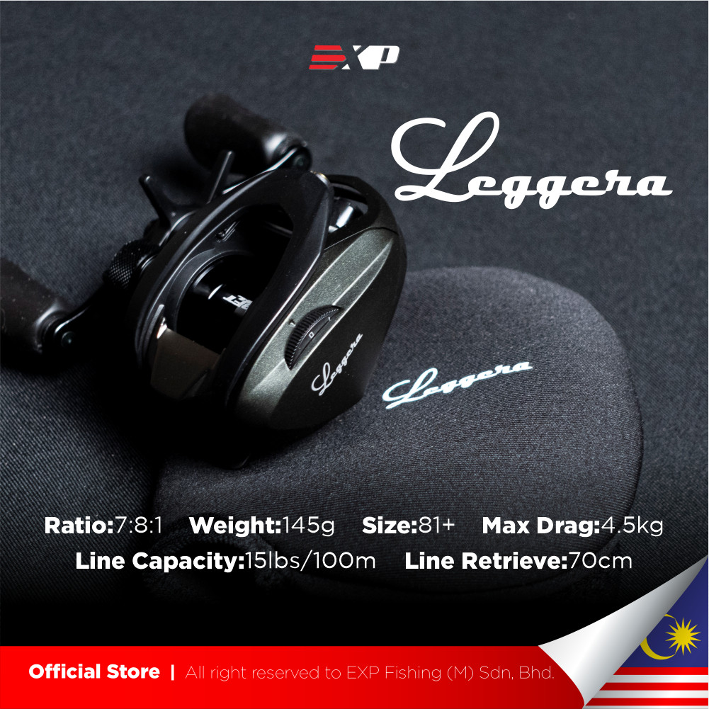 EXP LEGGERA REEL LG81LS bc baitcasting SW NMB Bearing Casting Left Hand ...