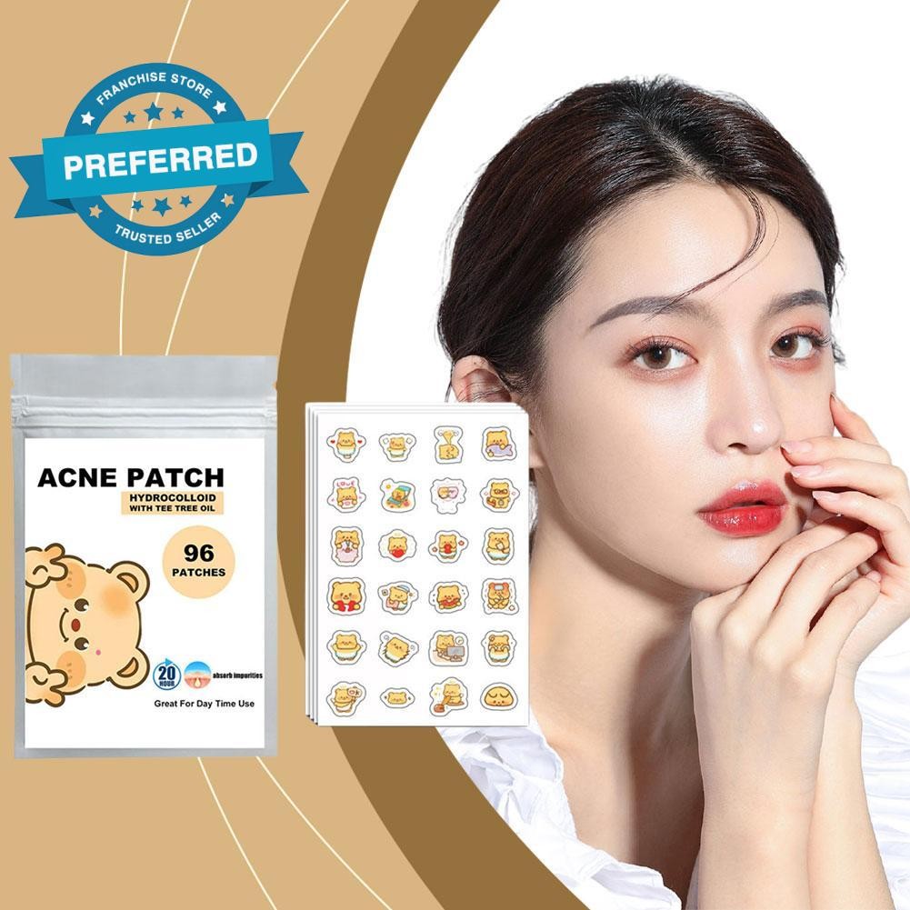 Butter Bear Acne Sticker Color Cartoon Acne Sticker Non Mild Irritating ...