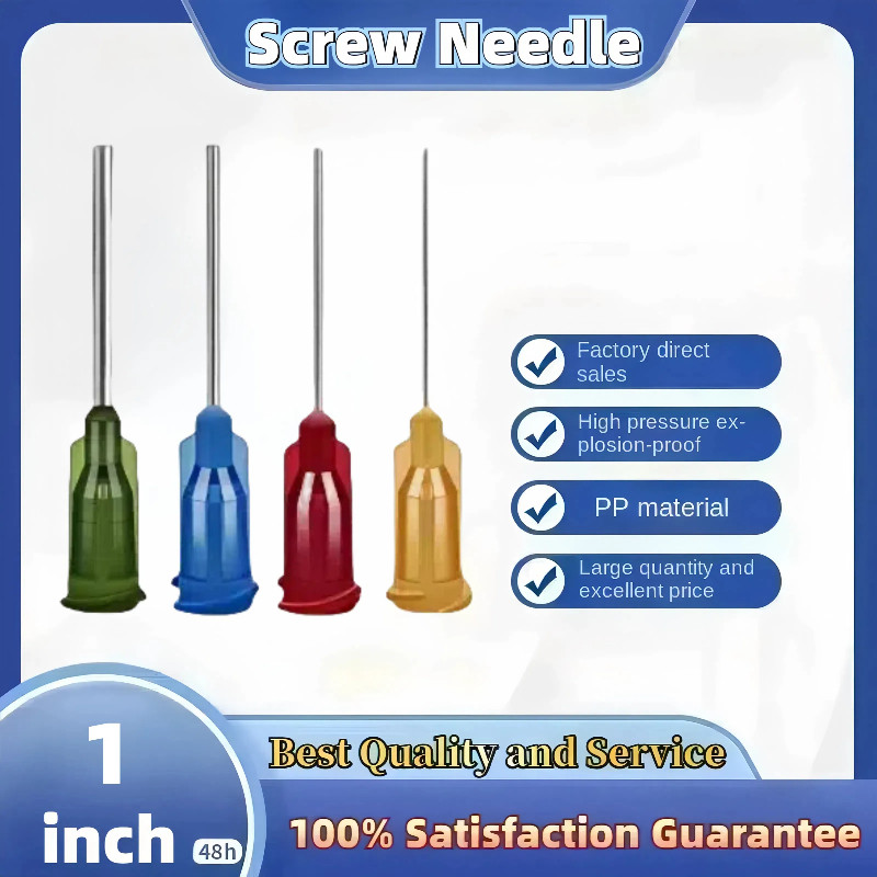 10pcs 25mm 1-inch 14G-30G Stainless Steel Screw Thread Dispensing ...