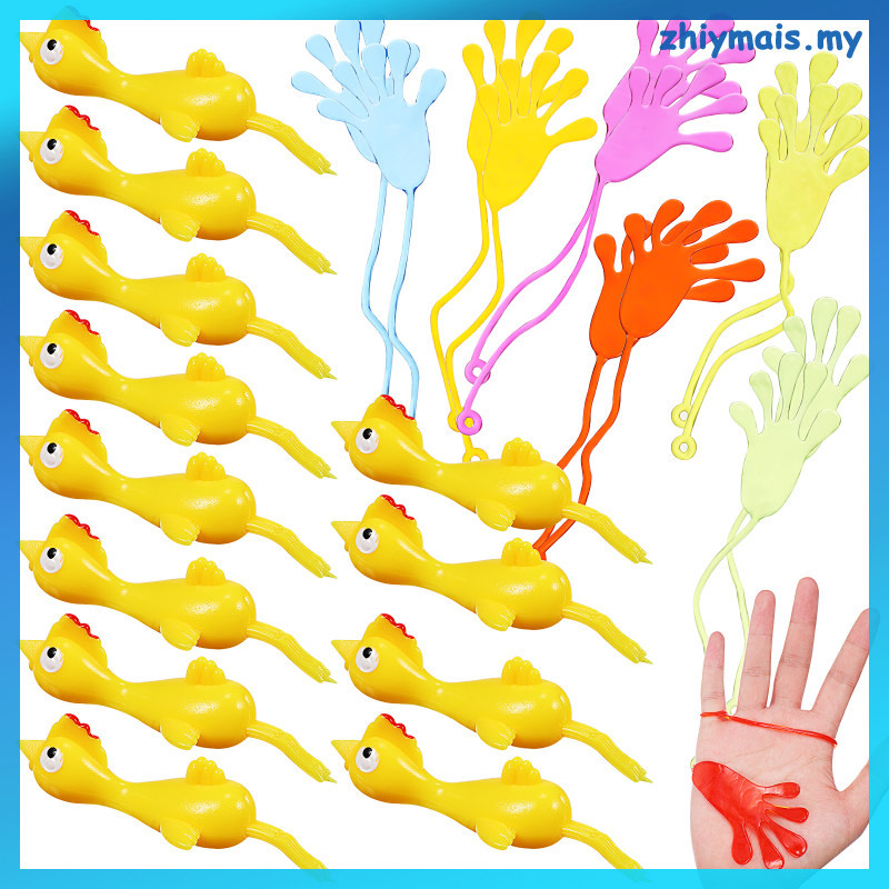 Toy Toys Elastic Stretchable Sticky Hands + Finger Ejection Turkey Set ...
