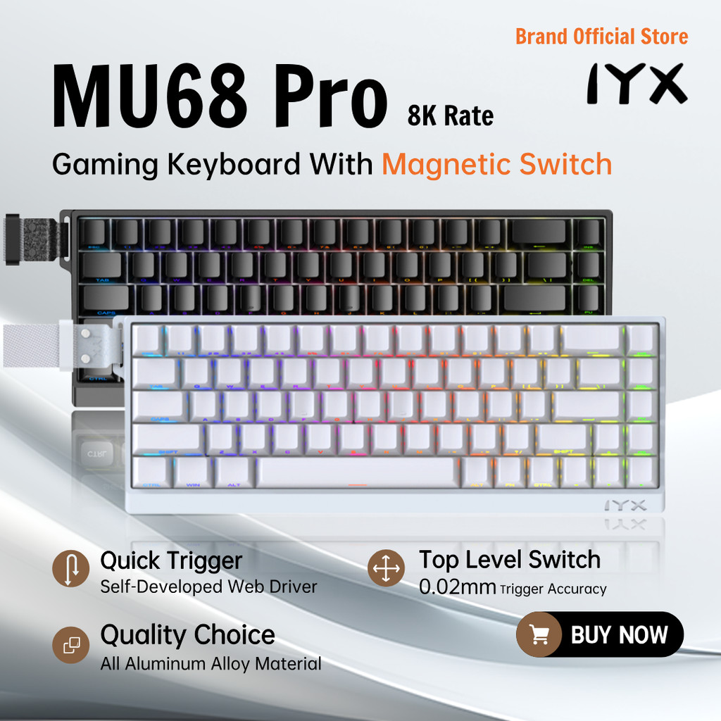 IYX MU68 PRO Magnetic Switch Gaming Keyboard Aluminum Alloy 8000Hz ...
