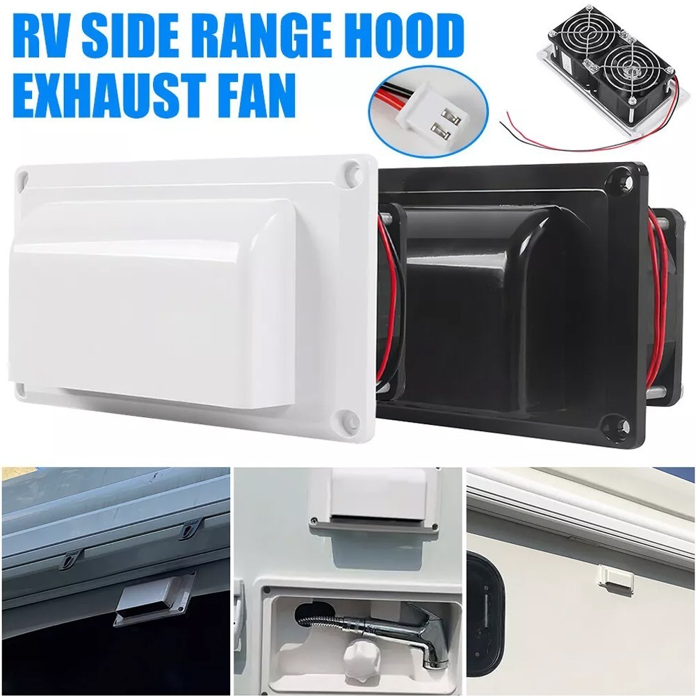 【YAFEX-MY】Caravan Side Air Vent 12V 6W Ventilation Exhaust Fan Kit for ...