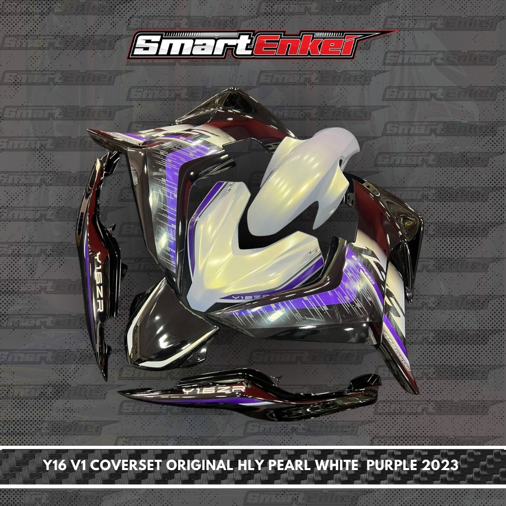Y16 V1 COVERSET ORIGINAL HLY PEARL WHITE PURPLE 2023 | Shopee Malaysia