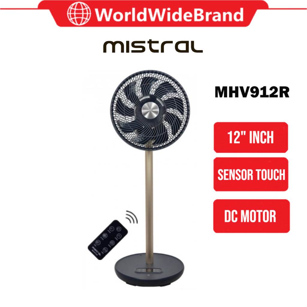 Mistral Mimica 12" High Velocity DC Stand Fan (Black) | MHV912R (DC Fan ...