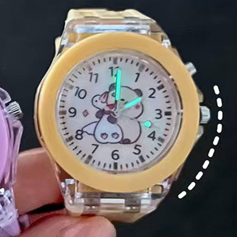 Capybara Student Watch With Night Light Silicone Strap Children's ...