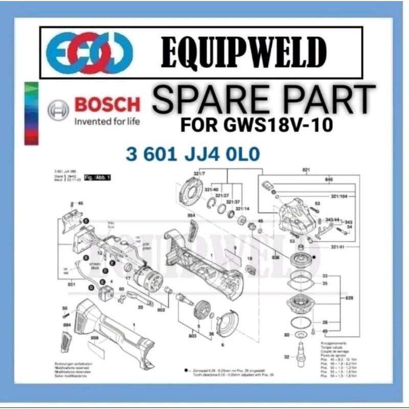 SPARE PART - BOSCH SWITCH HANDLE / ADJUSTING SLIDE FOR GWS18V-10 ...