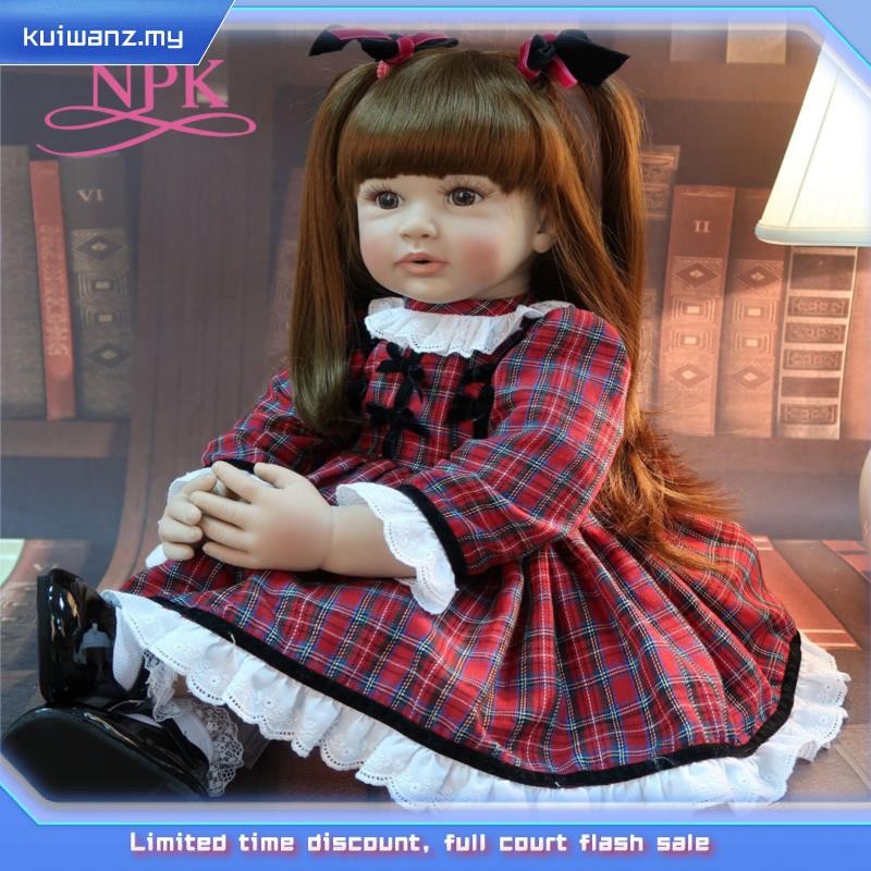 60cm Rebirth Doll Rapunzel Toddler Golden Hair Simulation Baby Toy ...