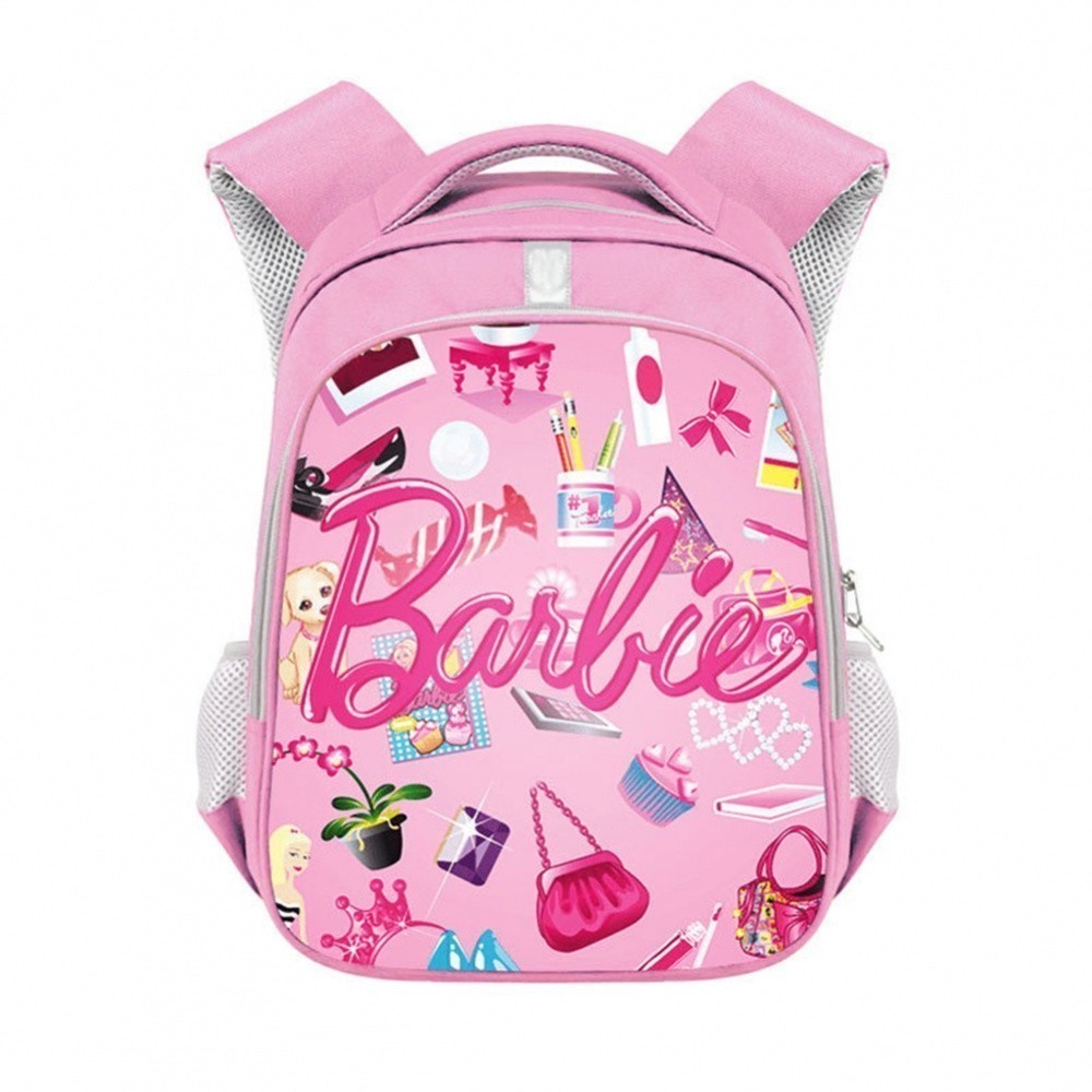 ⭐ Fast Shipping⭐Barbie Pink Backpack Schoolbag Reflective Strip ...