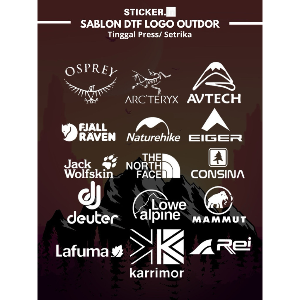 Sabon DTF Outdoor Logo Sticker Just Press/Ironing Screen Printing Iron ...