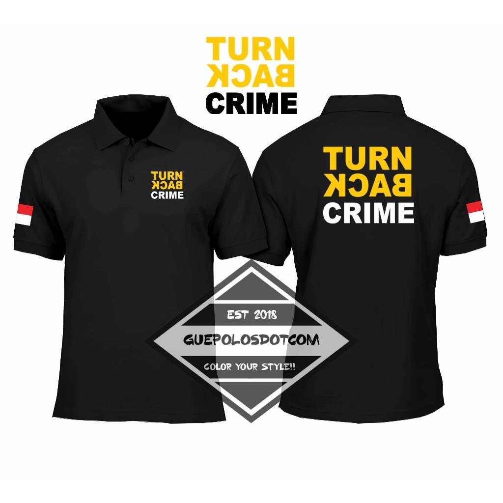 TURN BACK CRIME COLLAR POLOSHIRT - TURN BACK CRIME Collar Shirt - COOL ...