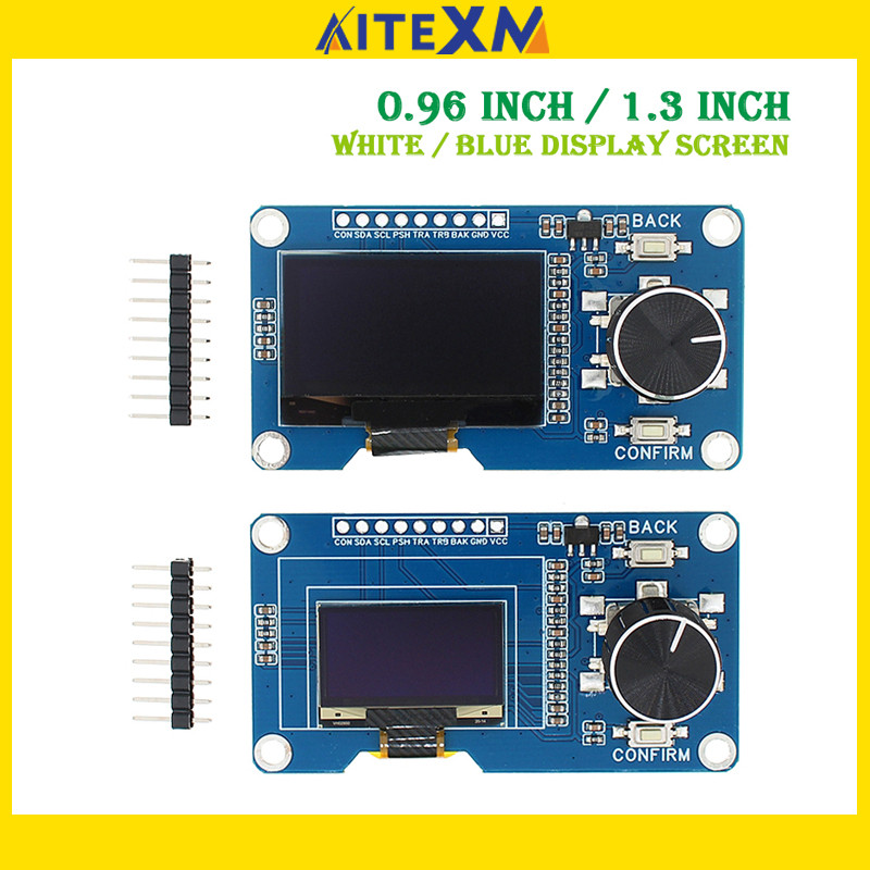 1.3 inch 0.96 inch OLED display screen combined with EC11 rotary ...