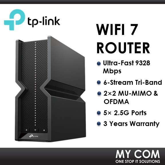TP-Link Archer BE550 WiFi 7 BE9300 Tri-Band WiFi Router With 5× 2.5 ...