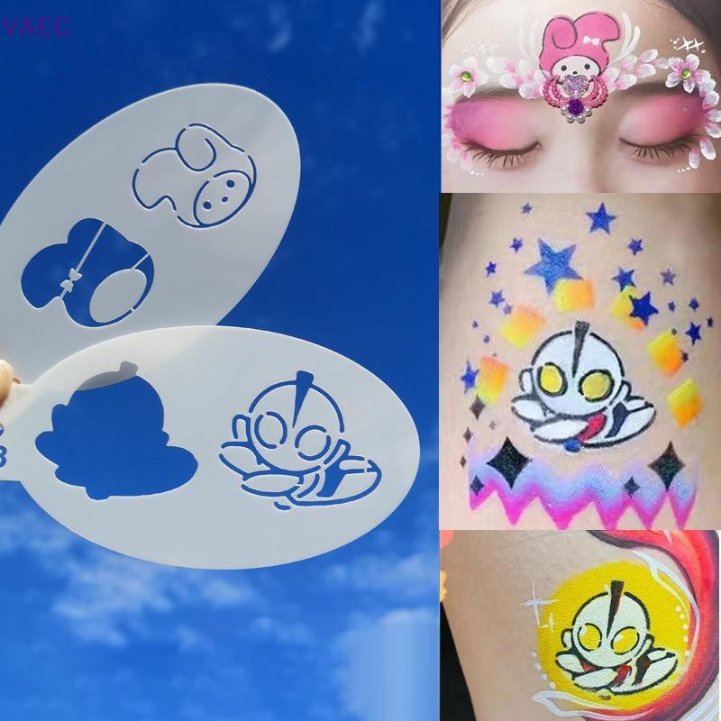 VAEC Sanrio Coulomi Cartoon Pattern Face Stencils Body Paint Template ...