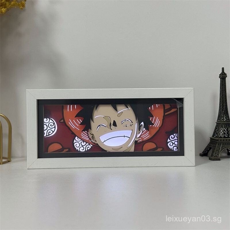 Paper Carving Lamp One Piece Luffy Zoro Rona Ace Yamato Chopper ...