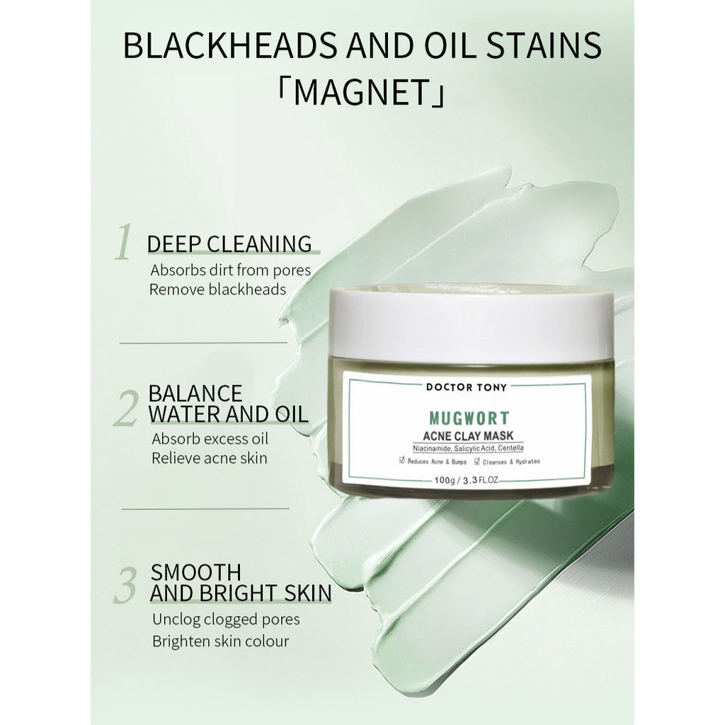 Wormwood Acne Mud Mask Acne Pore Shrinking Wormwood Acne Shrinking Mask ...