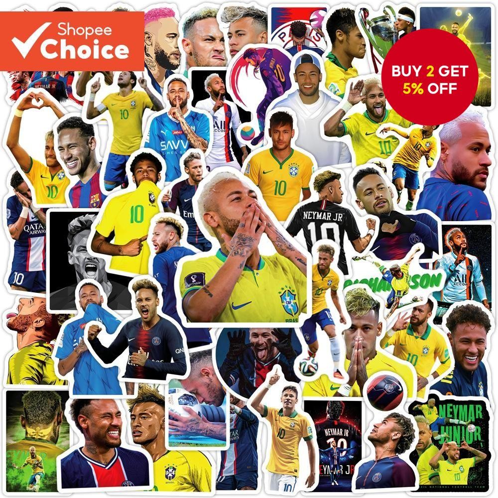50pcs Neymar Football Star Sports Series Graffiti Stickers Suitable for ...