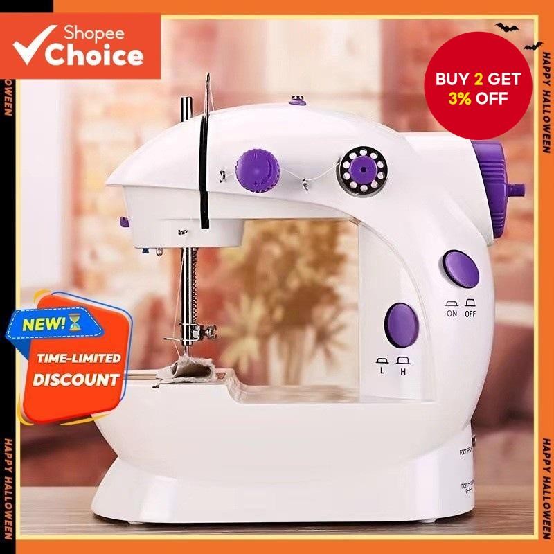 Mini Manual Sewing Machine Portable Dual Volt with Foot Control 110v ...