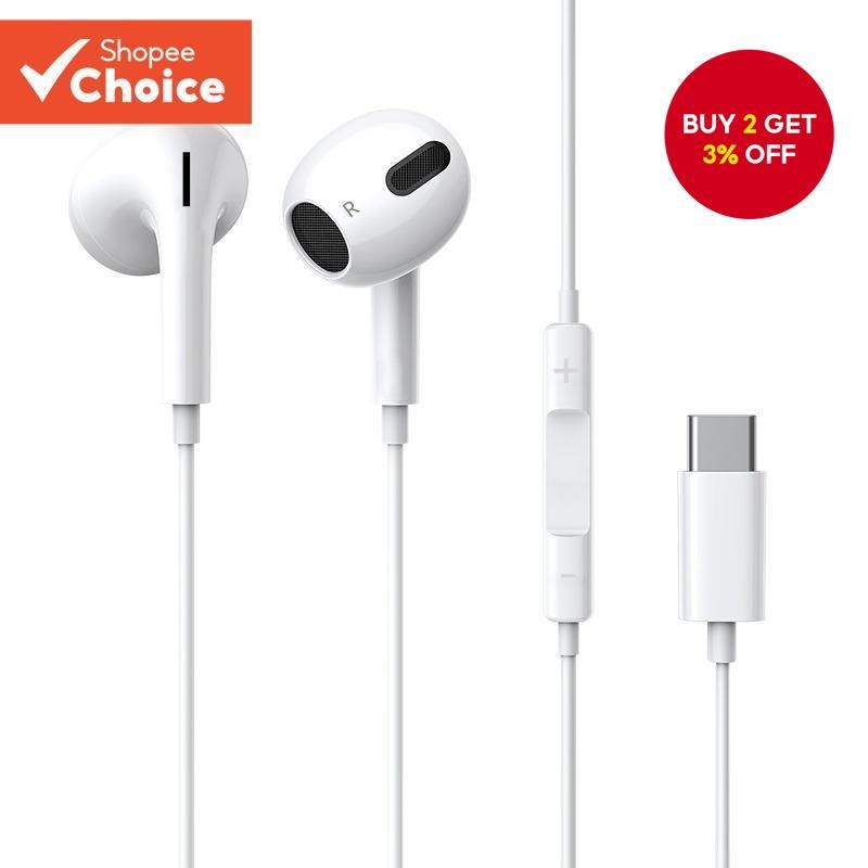 4-in-1 Wired Earbuds Flat-Head Type-C Digital In-Ear Earphones for ...