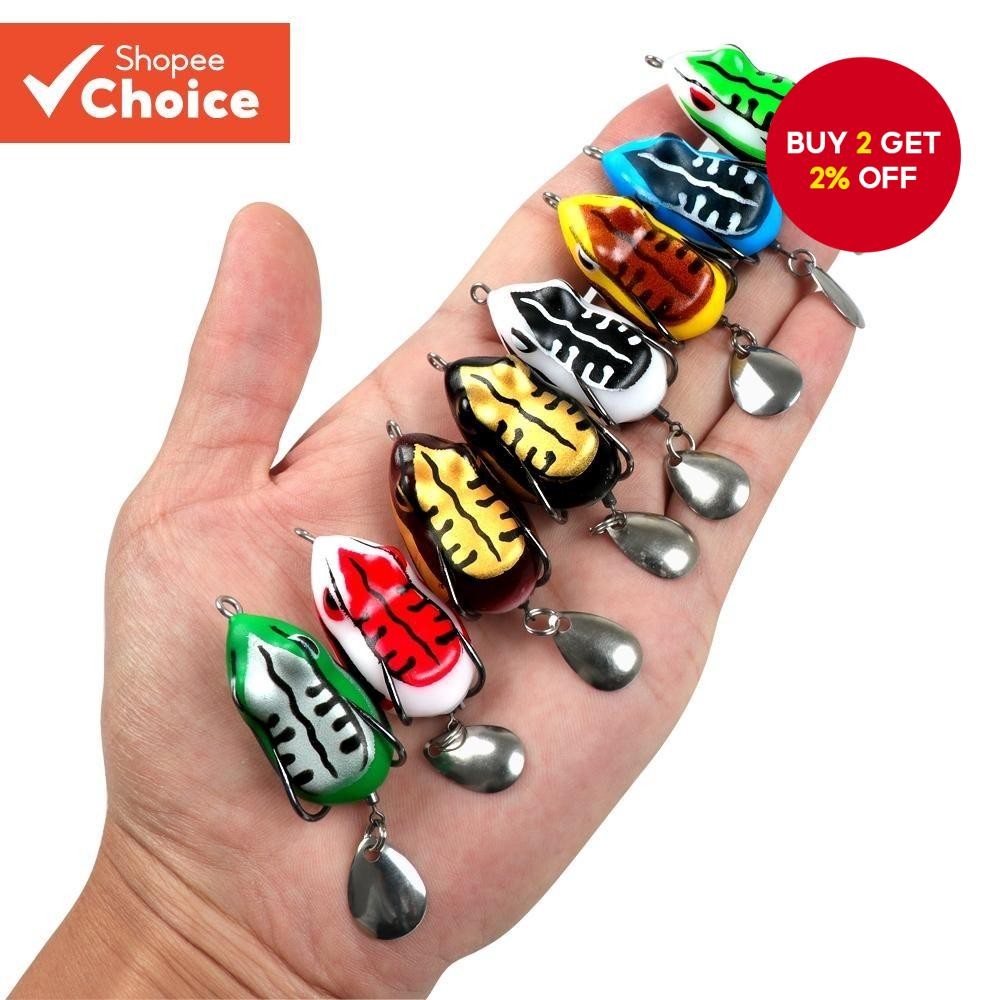 Umpan Katak 4cm/5.5g Soft Frog Bait Mini Soft Bait Double Hook Top ...