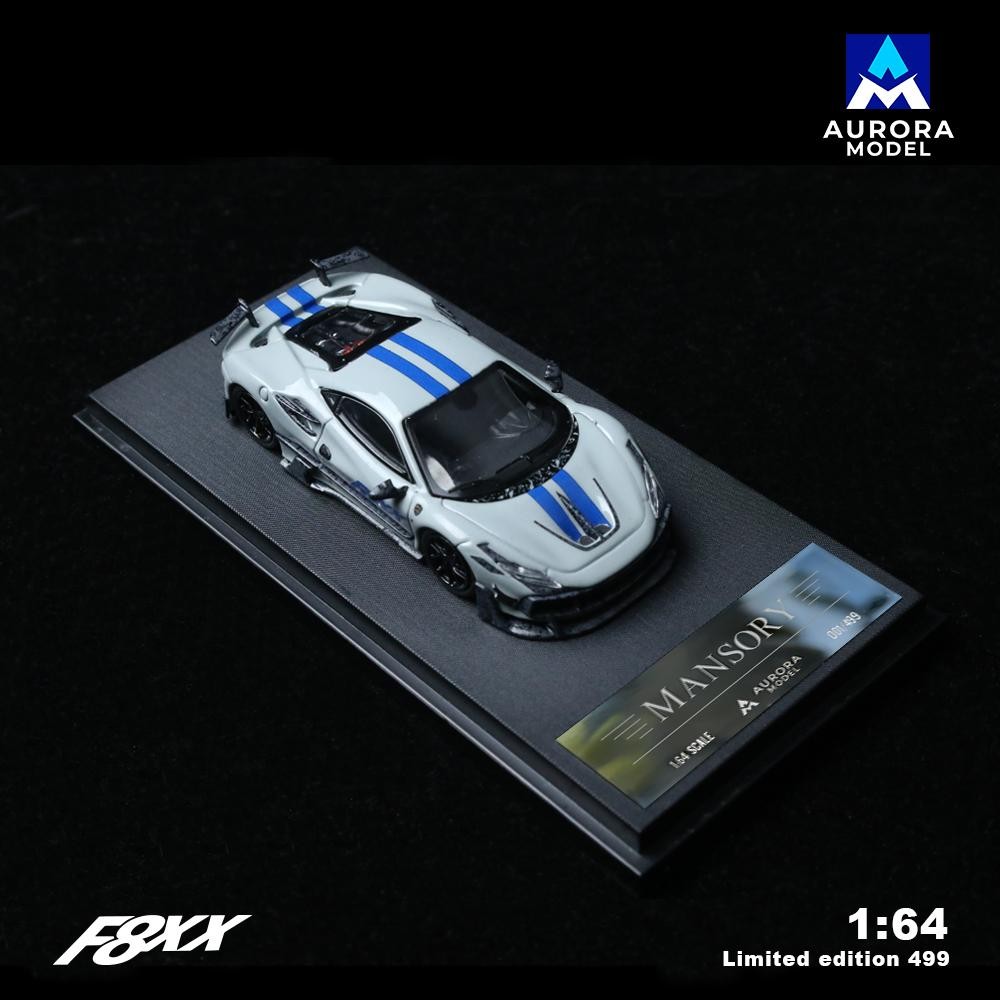 Aurora Model 1:64 Mansory Ferrari F8XX Tributo - Cement Grey with Blue ...