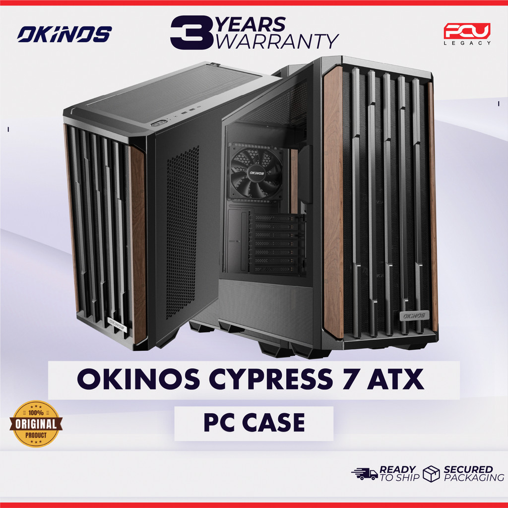 OKINOS CYPRESS 7 ATX CASING WITH 4 FANS - BLACK | Shopee Malaysia