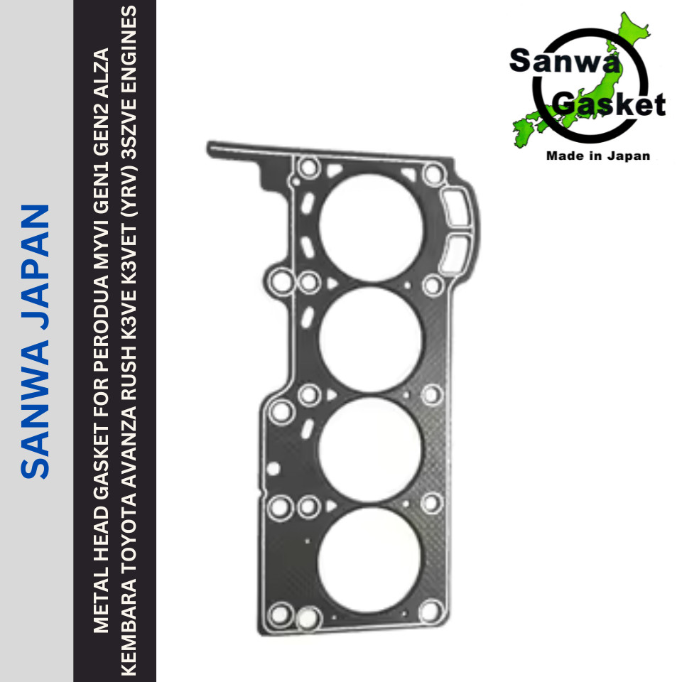 SANWA Japan Metal Head Gasket for Perodua Myvi gen1 gen2 Alza Kembara ...