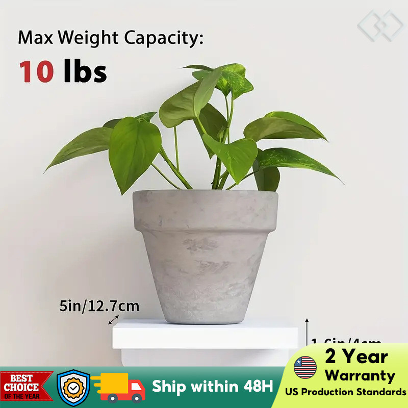 4 Pack Small Floating Shelves for Wall Wood Shelf 5 Inch Display Ledges ...