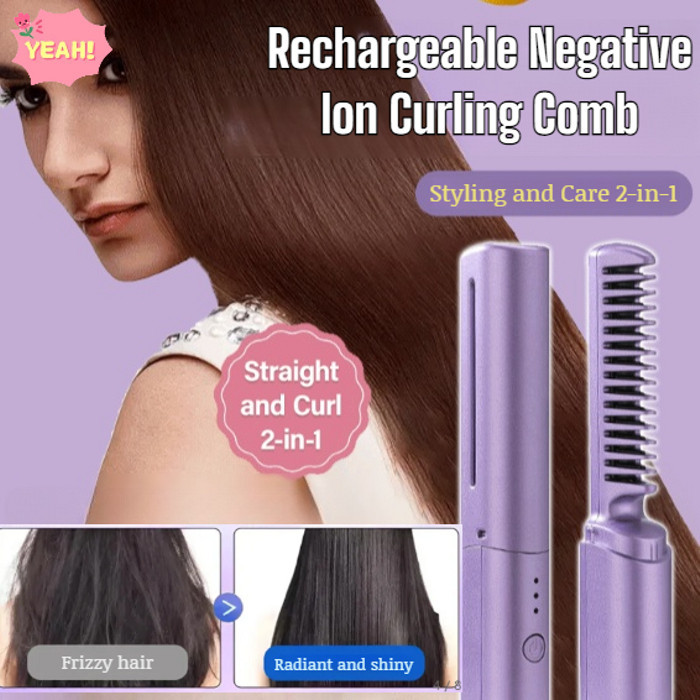 Fast Shipping [No damage to hair] [10 Seconds Heating] Rechargeable ...