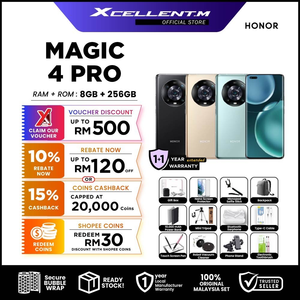 HONOR Magic 4 Pro 5G [8GB RAM 256GB ROM] - Original HONOR Malaysia | Shopee Malaysia