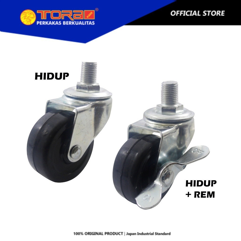 Tora 2 Inch Caster Wheels Life + Brakes - Trolley Caster Wheels ...