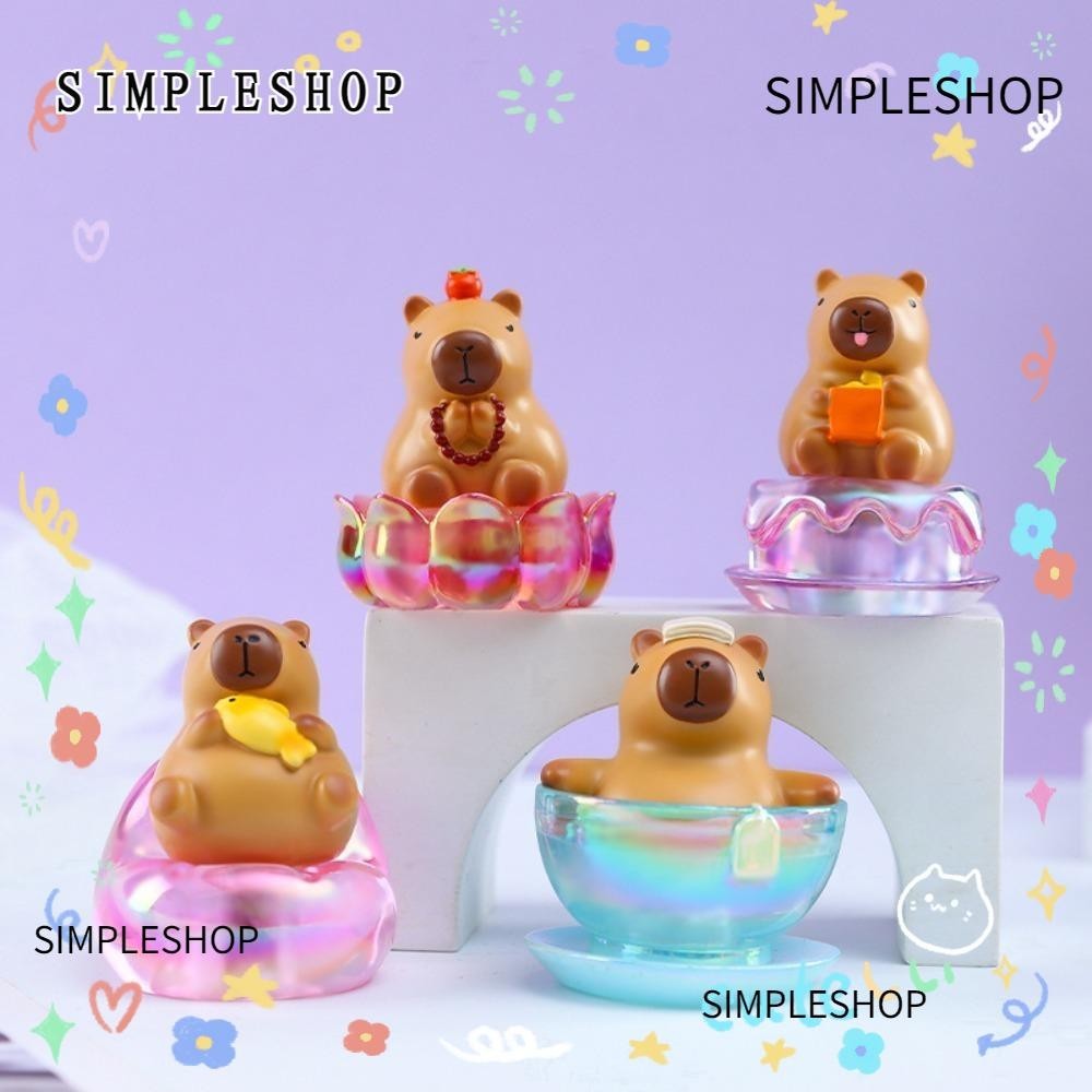 SIMPLESHOP Capybara Box, Mini Capibara Car Decoration Capybara Figurine, Multicolor Synthetic ...
