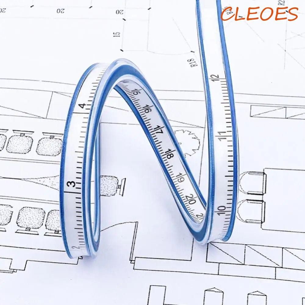 CLEOES Snake Shaped Ruler, Flexible Plastic Curve Ruler, Drafting ...