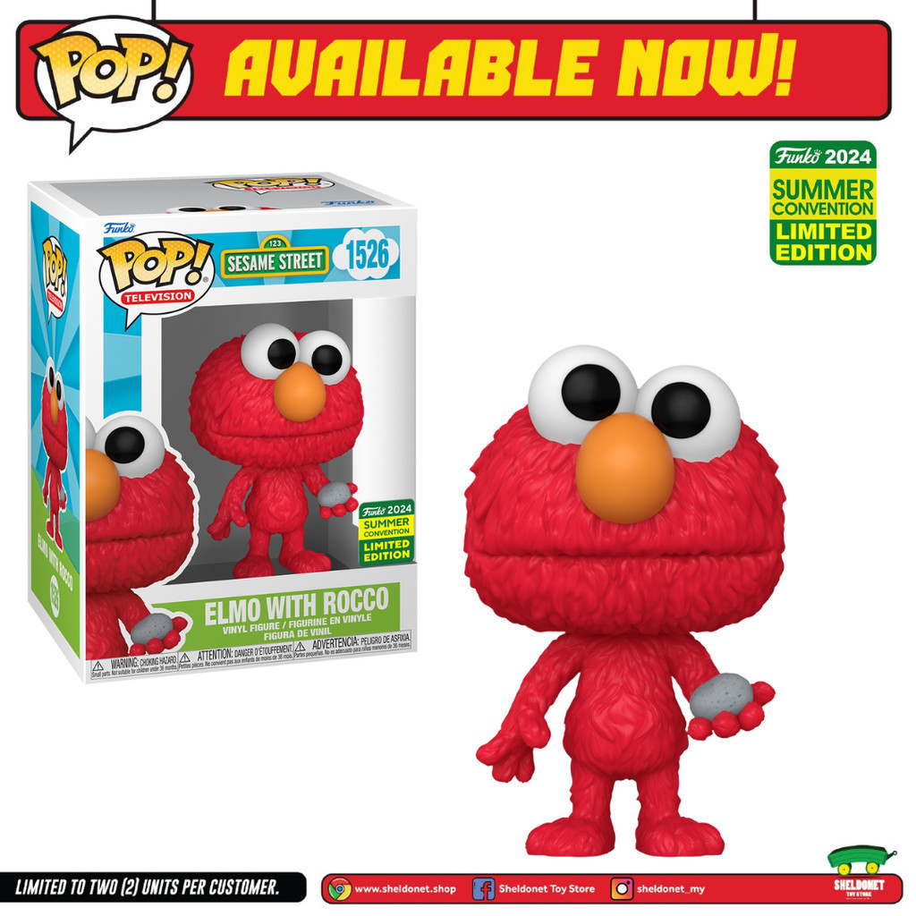 Funko Pop! TV: Sesame Street - Elmo With Rocco [Summer Convention ...