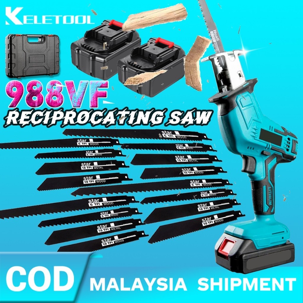 KELETOOL 988V Mesin Gergaji Elektrik reciprocating jig saw cordless ...