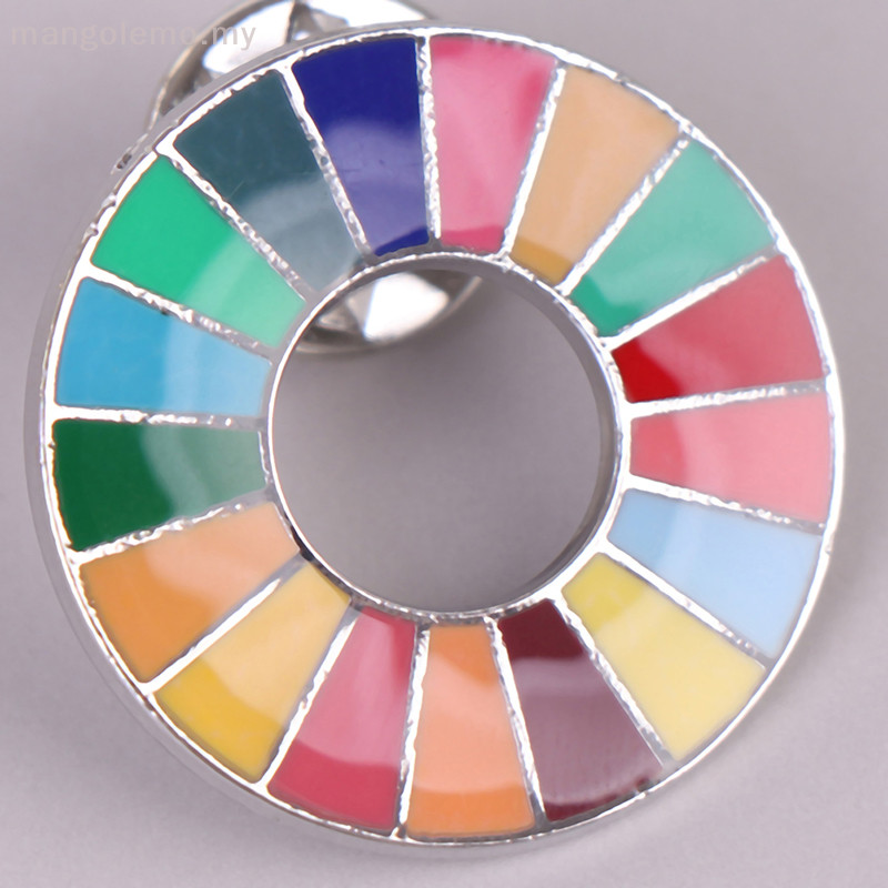 [MANGO] Enamal 17 Colors Sustainable Development Goals Brooch United ...