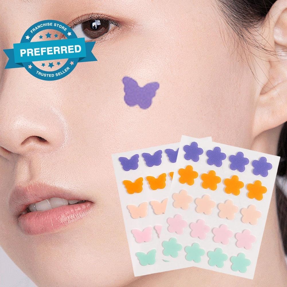 5 Color Cute Butterfly Shape Acne Patch Hydrocolloid Care Skin Marks ...