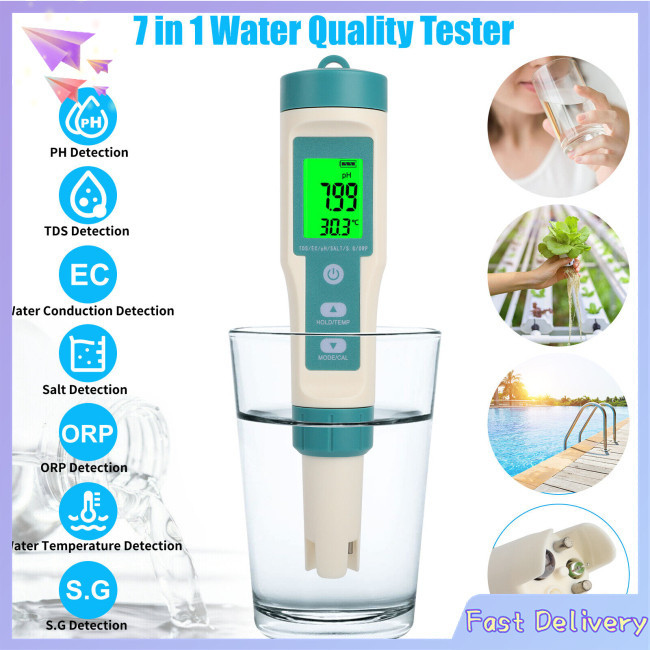 Limited-time offer! Digital PH Tester 7 In 1 TDS/EC/ORP/Temp/PH Meter ...
